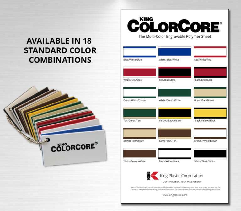 King ColorCore® Chain Set or Color Card Sample | King Plastic Corporation